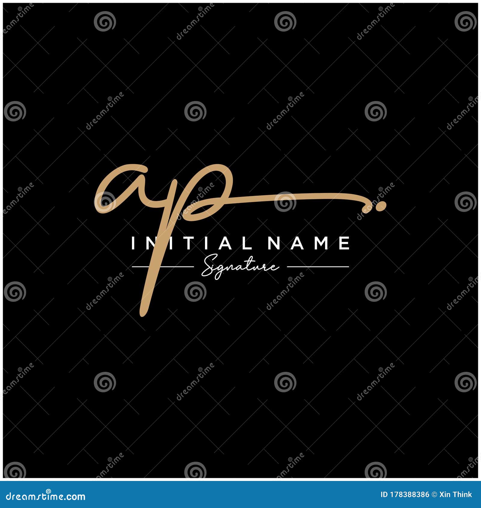 Letter AP Signature Logo Template Vector Stock Vector - Illustration of ...