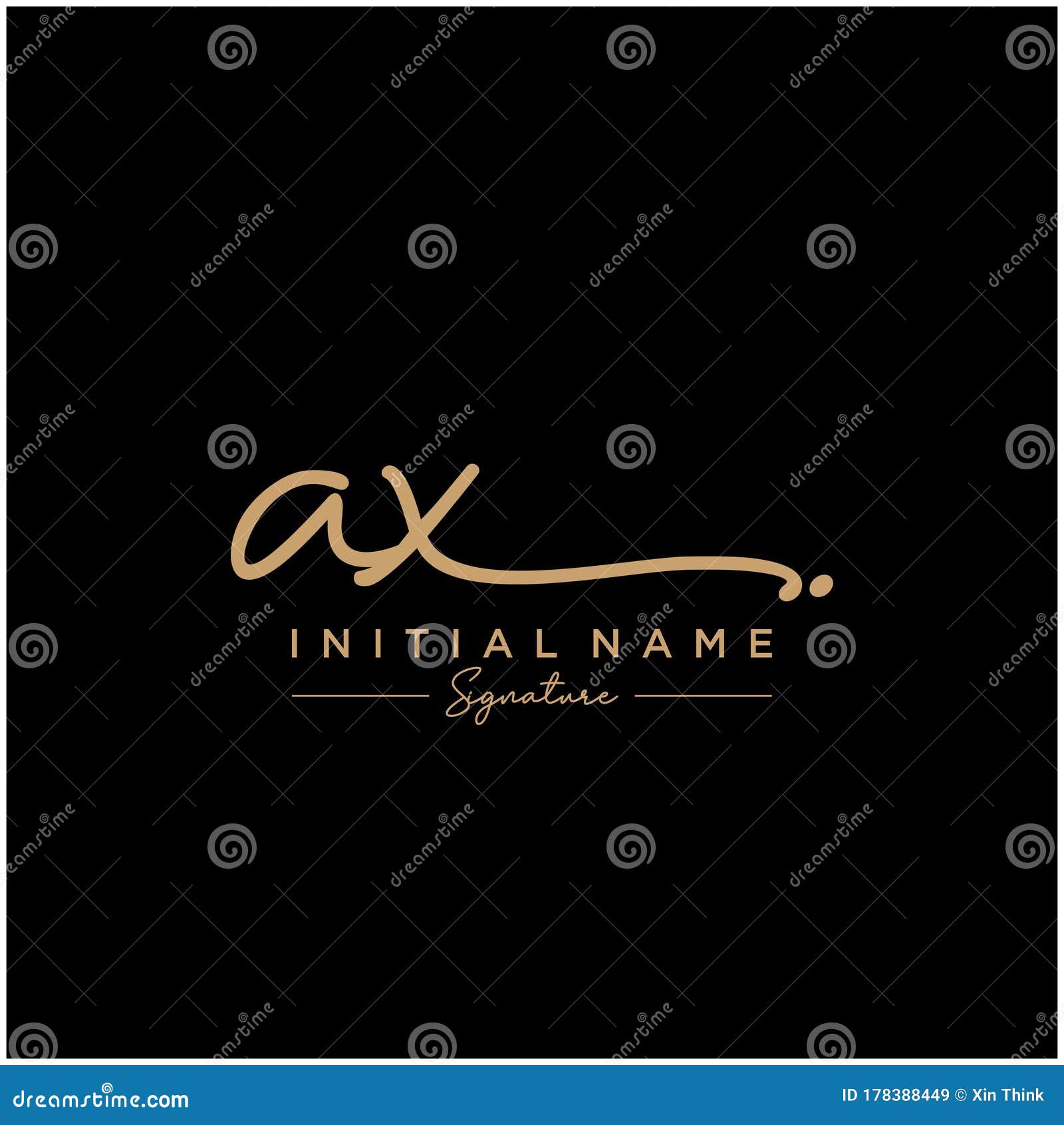 Letter AX Signature Logo Template Vector Stock Vector - Illustration of ...