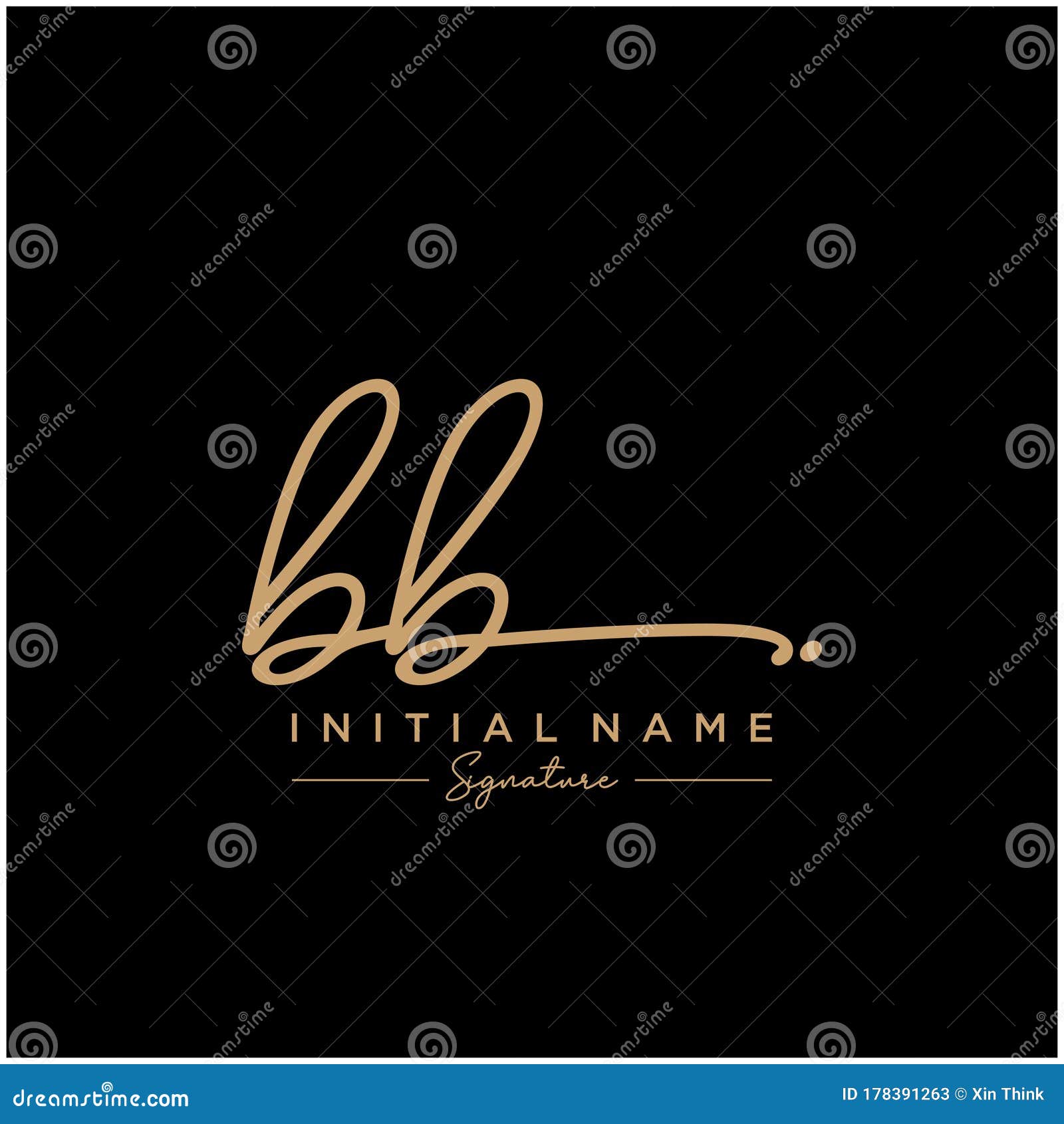 Letter BB Signature Logo Template Vector Stock Illustration ...