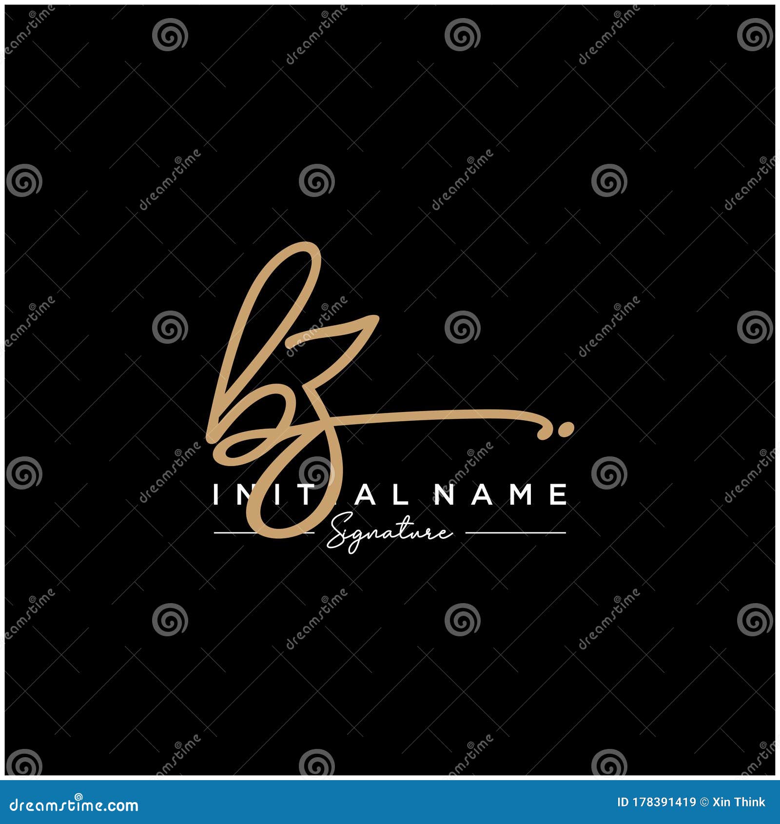 Letter BZ Signature Logo Template Vector Stock Illustration ...