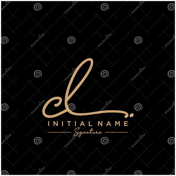 Letter CL Signature Logo Template Vector Stock Illustration ...