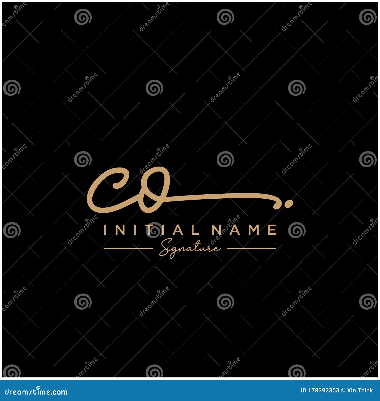 Letter CO Signature Logo Template Vector Stock Illustration ...