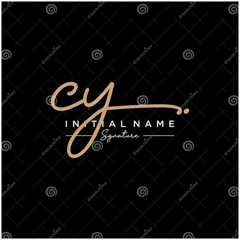 Letter CY Signature Logo Template Vector Stock Illustration ...