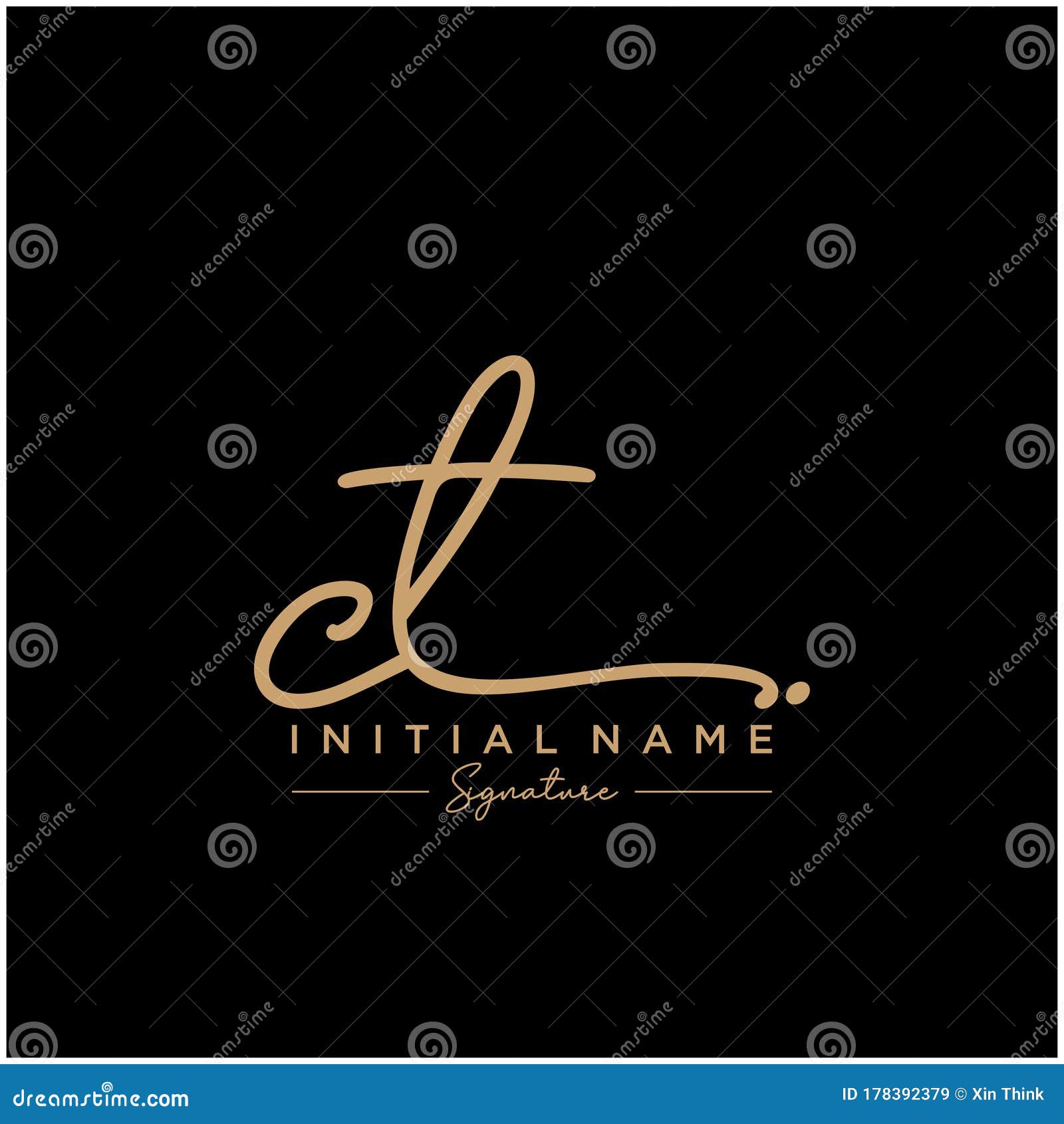 Letter CT Signature Logo Template Vector Stock Illustration ...