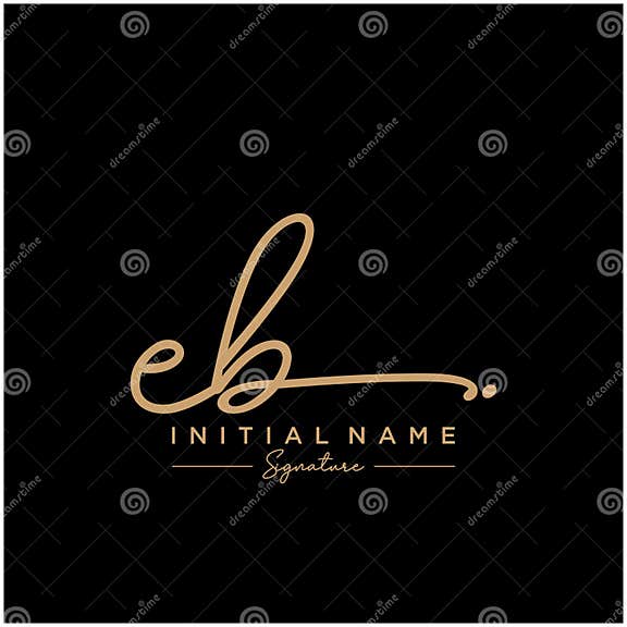 Letter EB Signature Logo Template Vector Stock Vector - Illustration of ...