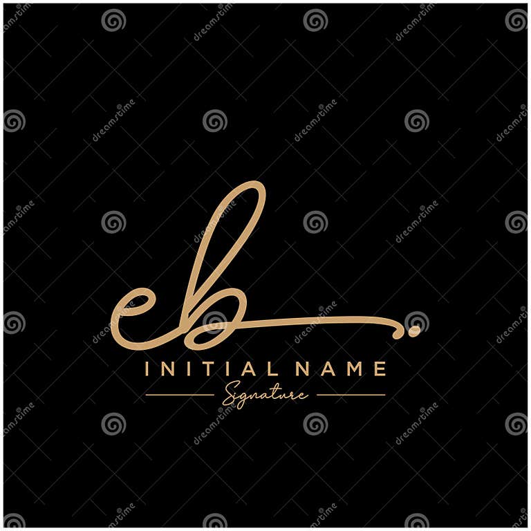 Letter EB Signature Logo Template Vector Stock Vector - Illustration of ...