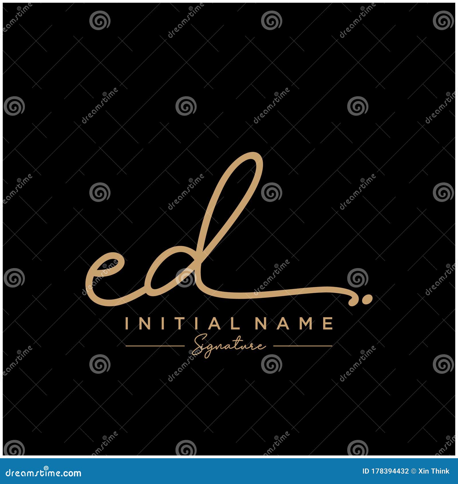 Letter ED Signature Logo Template Vector Stock Vector - Illustration of ...