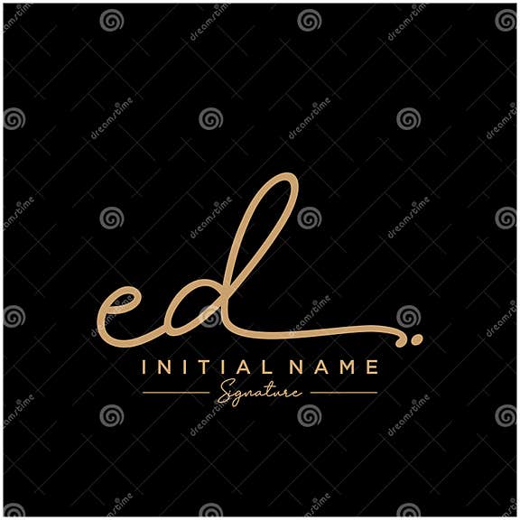 Letter ED Signature Logo Template Vector Stock Vector - Illustration of ...
