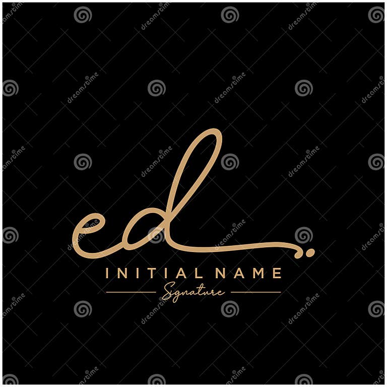 Letter ED Signature Logo Template Vector Stock Vector - Illustration of ...