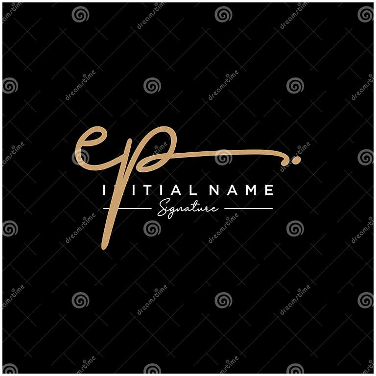Letter EP Signature Logo Template Vector Stock Vector - Illustration of ...