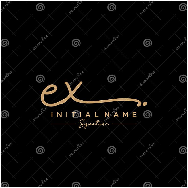 Letter EX Signature Logo Template Vector Stock Vector - Illustration of ...