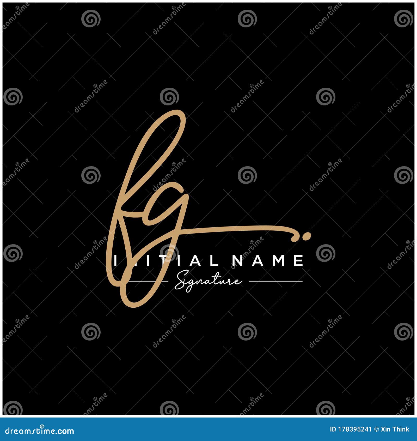 Letter FG Signature Logo Template Vector Stock Vector - Illustration of ...