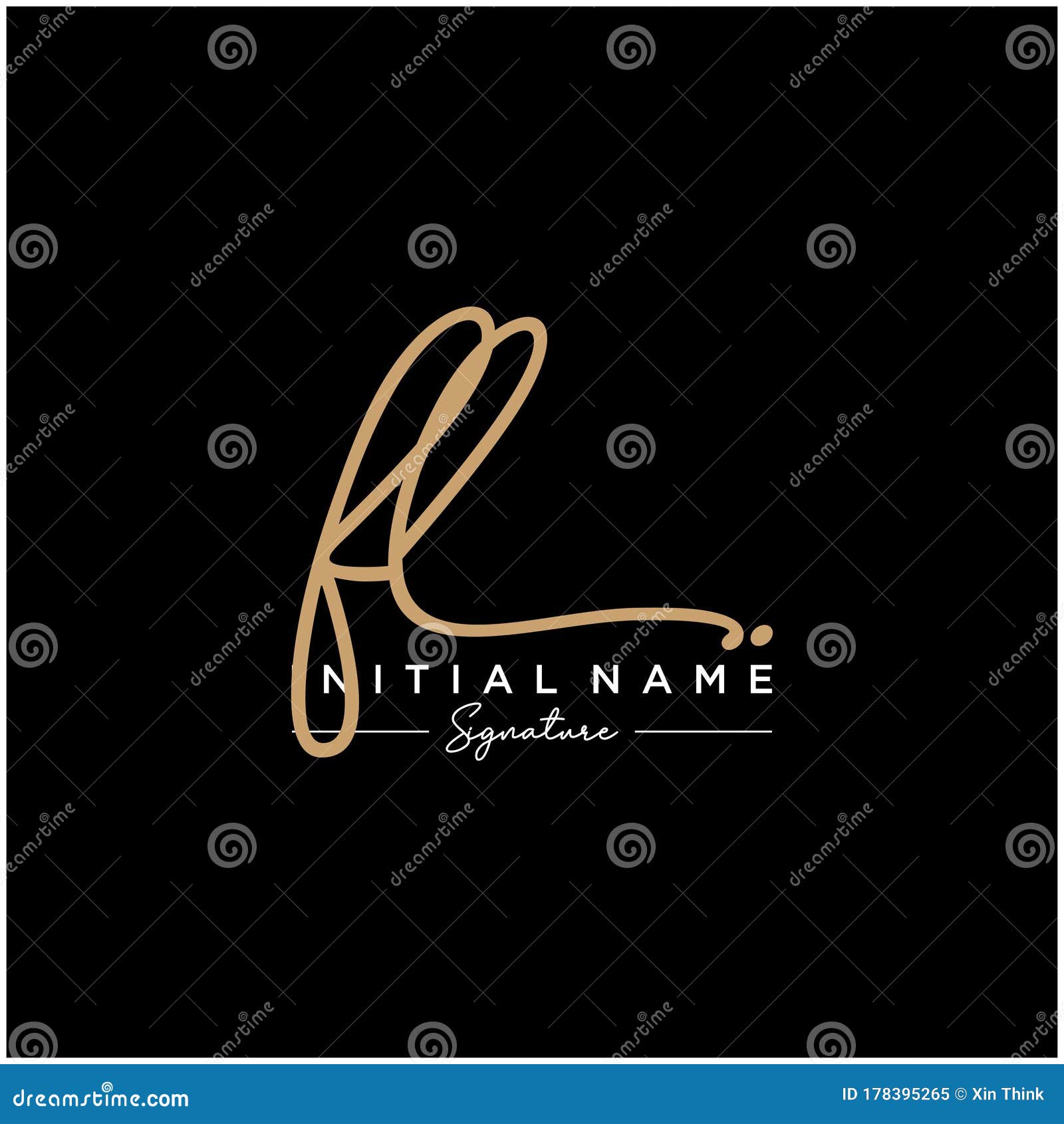 Letter FL Signature Logo Template Vector Stock Vector - Illustration of ...