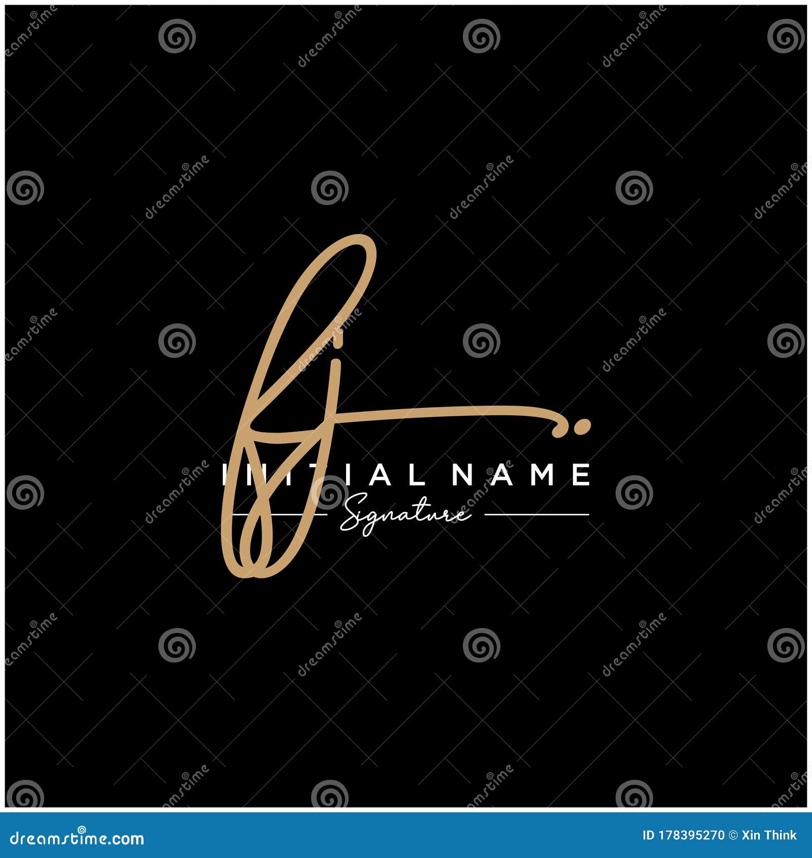 Letter FJ Signature Logo Template Vector Stock Vector - Illustration of ...