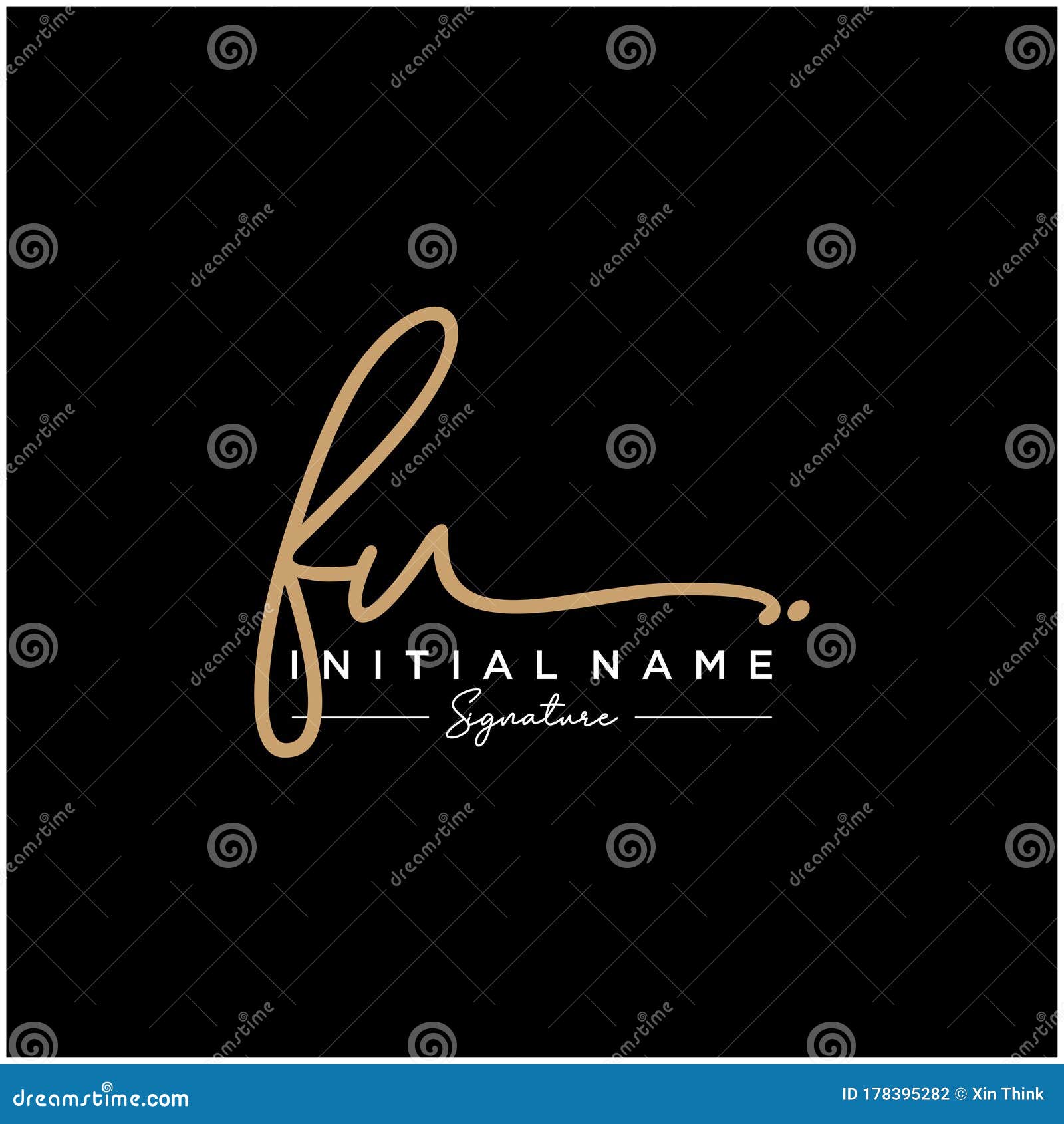 Letter FU Signature Logo Template Vector Stock Vector - Illustration of ...