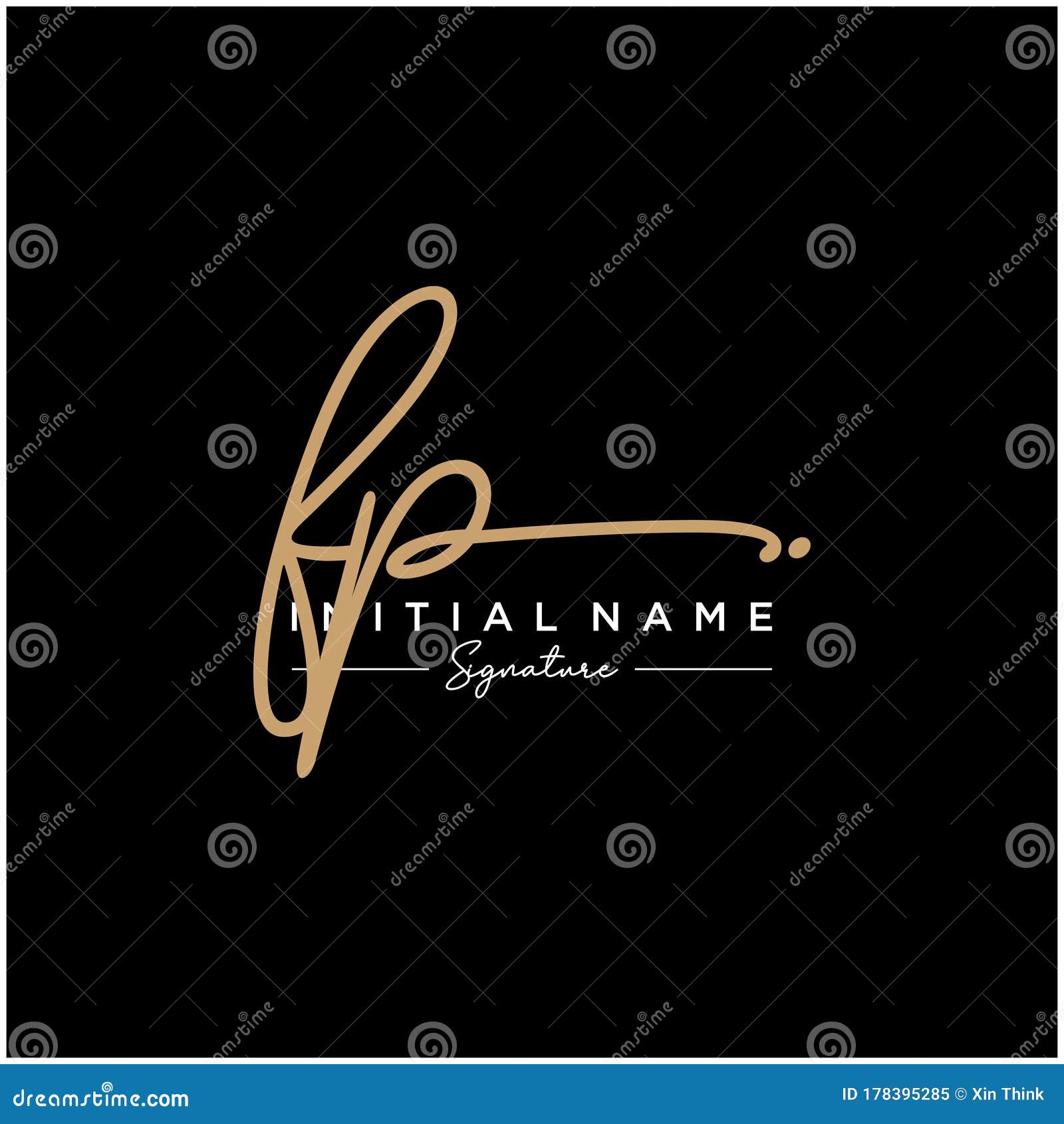 Letter FP Signature Logo Template Vector Stock Vector - Illustration of ...