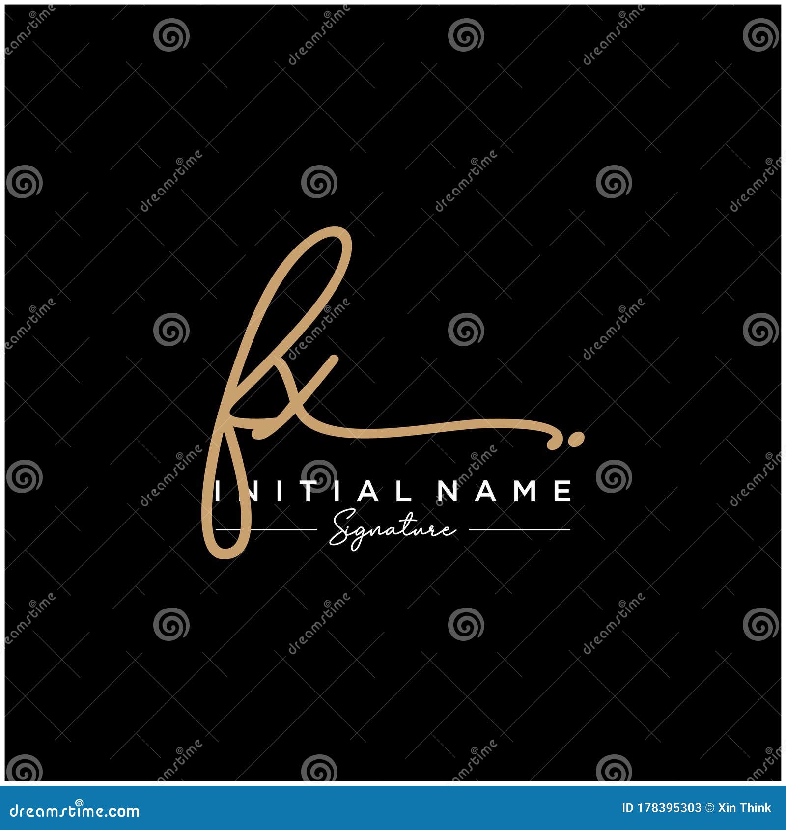 Letter FX Signature Logo Template Vector Stock Vector - Illustration of ...