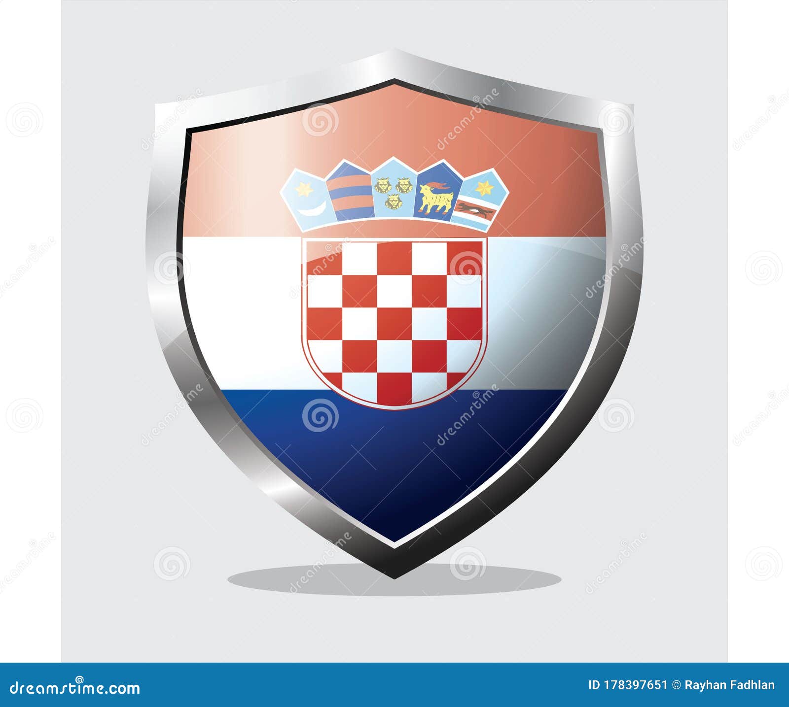 Croatian Country Flag Shield Icon Stock Vector - Illustration of ...