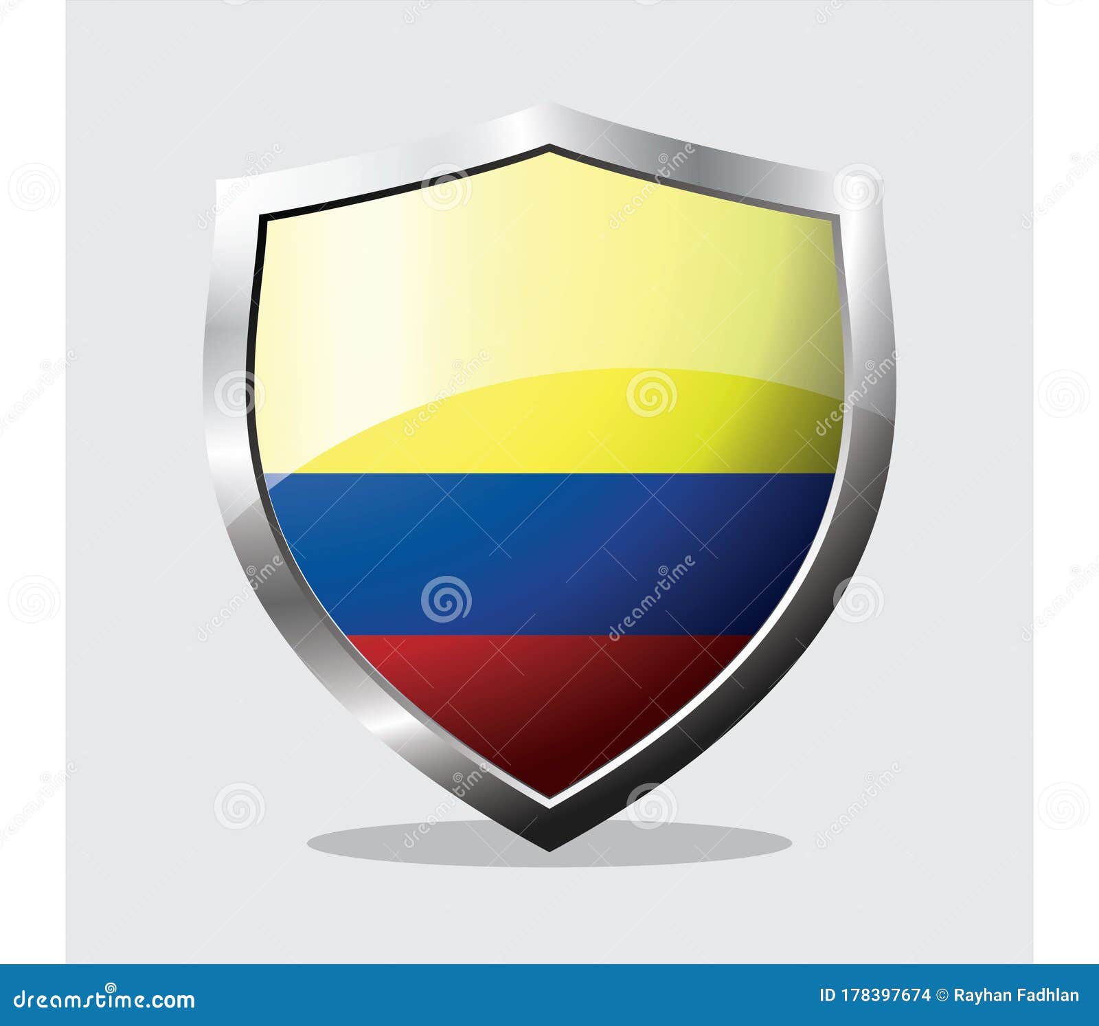 Shield of the Flag of the Country of Colombia Stock Vector ...