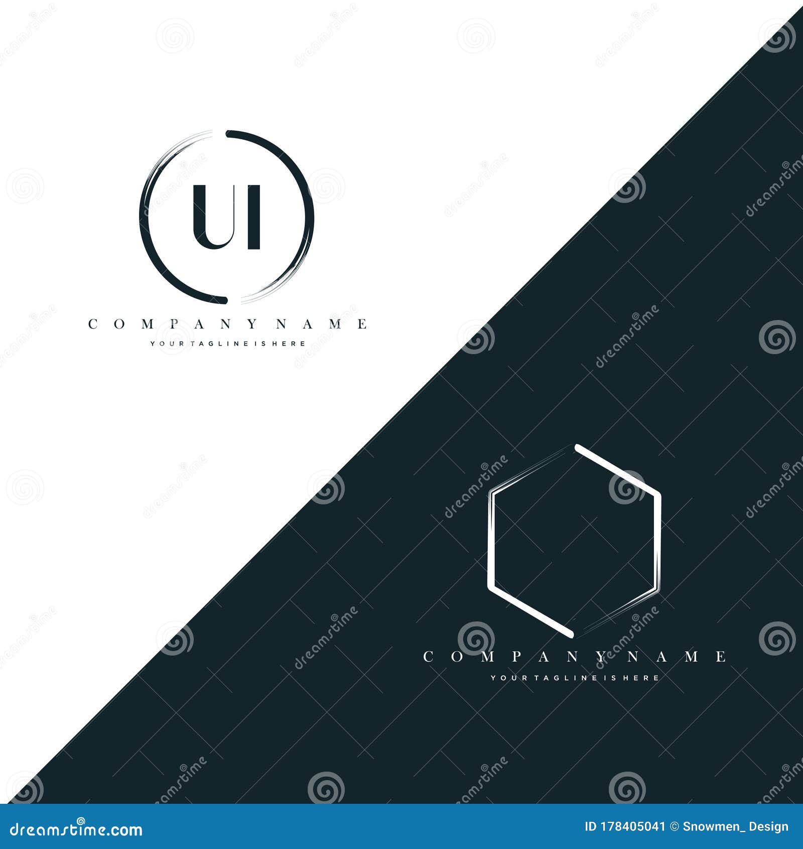 Letter UI Initial Logo Vector with Colorful Stock Illustration ...