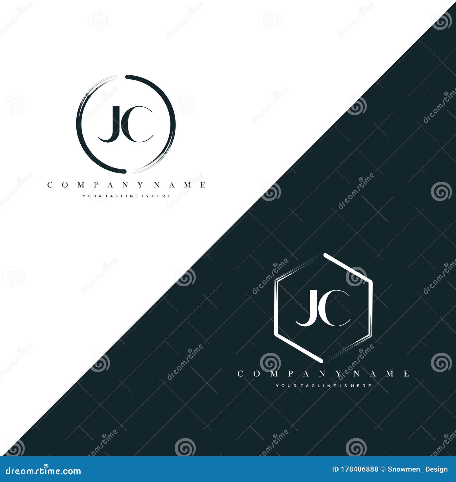 Letter JC Initial Logo Vector with Colorful Stock Vector - Illustration ...