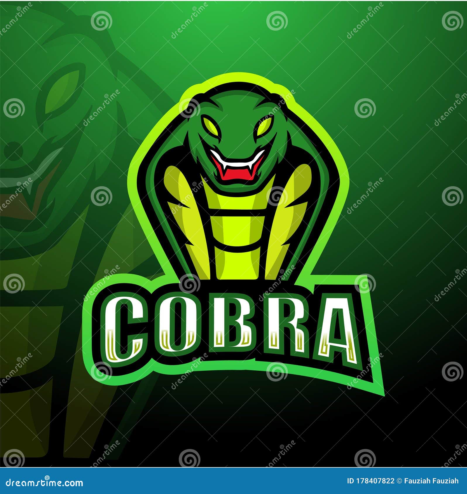 Cobra Mascot Esport Logo Design Stock Vector - Illustration of ...