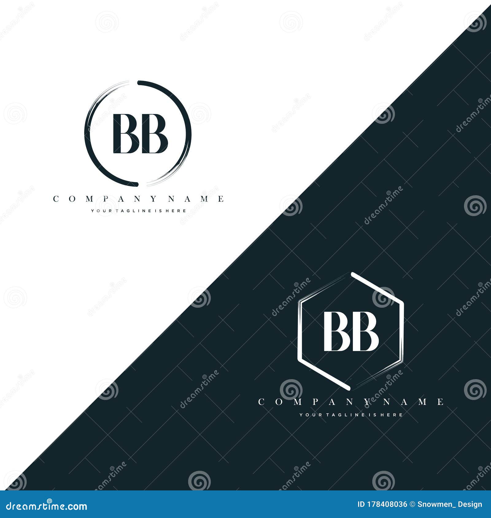 Letter BB Initial Logo Vector with Colorful Stock Vector - Illustration ...