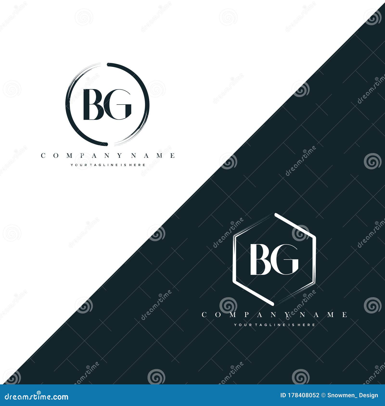 Letter BG Initial Logo Vector with Colorful Stock Vector - Illustration ...