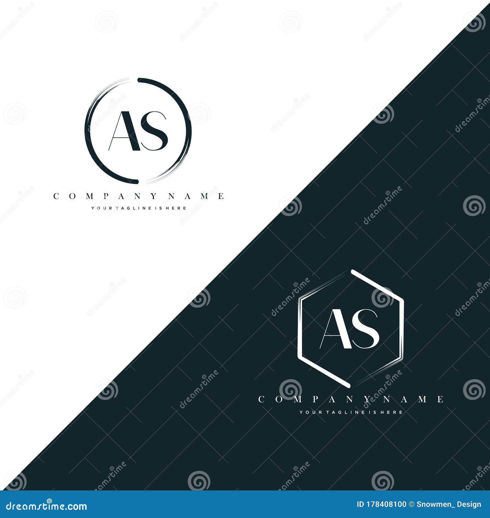 Letter AS Initial Logo Vector with Colorful Stock Vector - Illustration ...