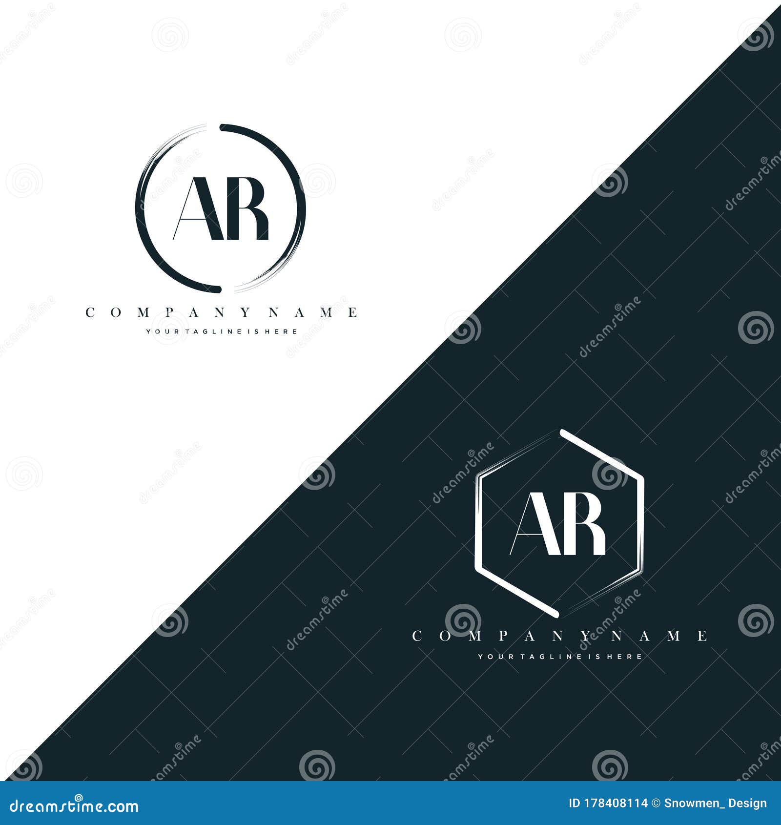 Letter AR Initial Logo Vector with Colorful Stock Vector - Illustration ...