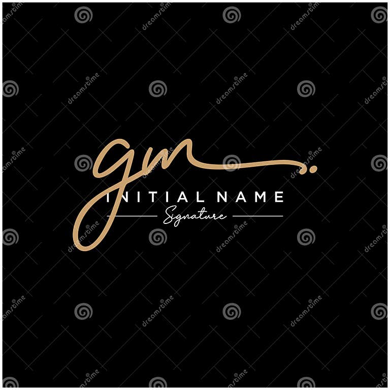 Letter GM Signature Logo Template Vector Stock Vector - Illustration of ...