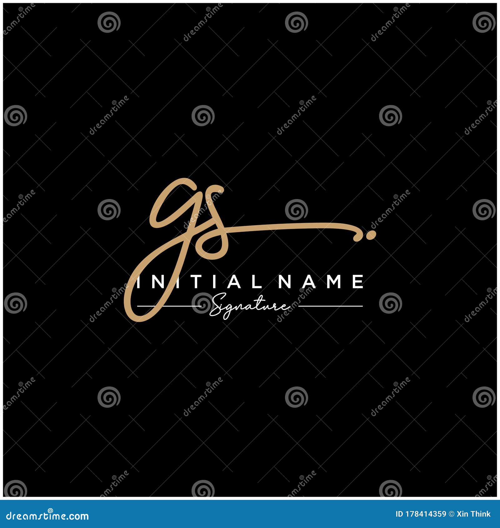 Letter GS Signature Logo Template Vector Stock Vector - Illustration of ...