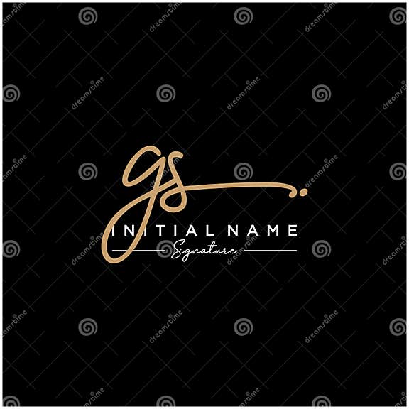 Letter GS Signature Logo Template Vector Stock Vector - Illustration of ...