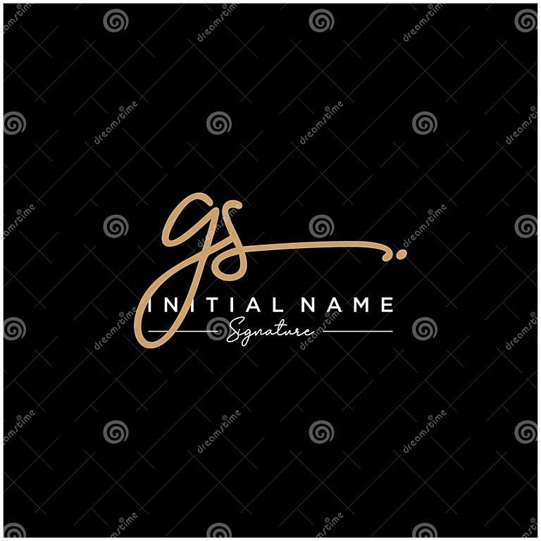 Letter GS Signature Logo Template Vector Stock Vector - Illustration of ...
