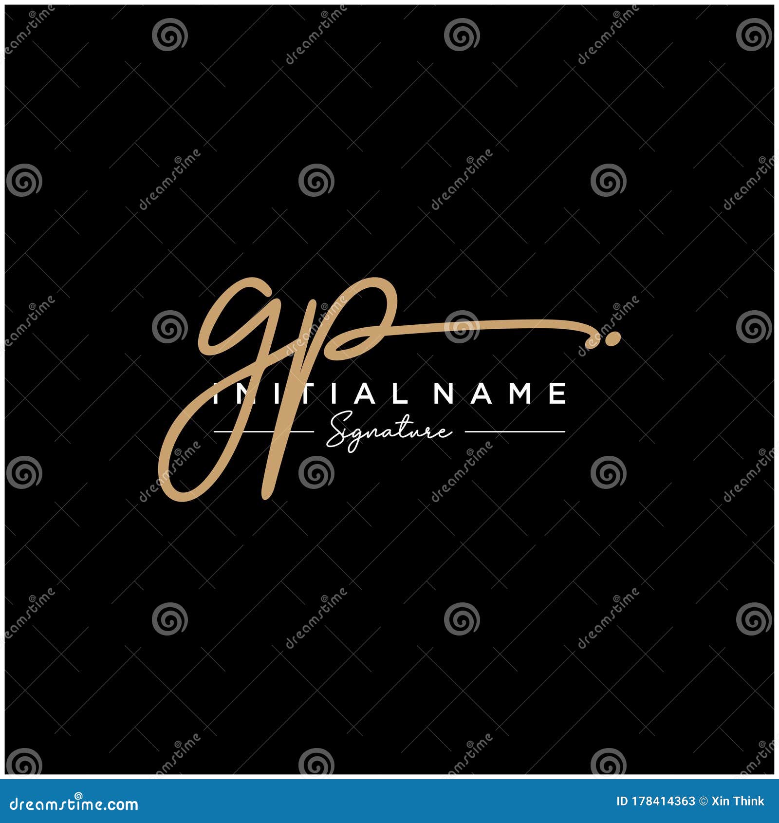 Letter GP Signature Logo Template Vector Stock Vector - Illustration of ...