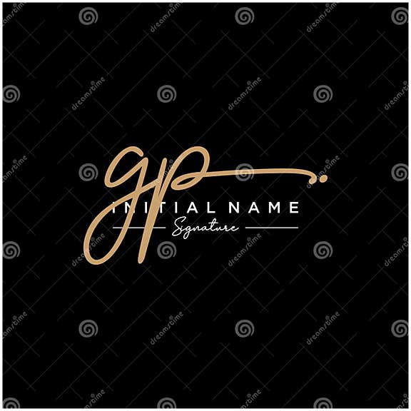 Letter GP Signature Logo Template Vector Stock Vector - Illustration of ...