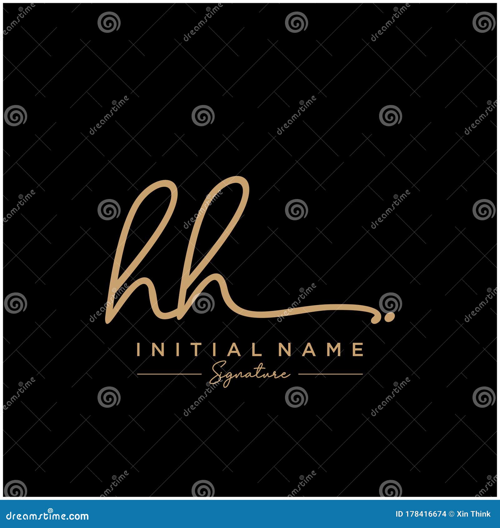 Letter HH Signature Logo Template Vector Stock Vector - Illustration of ...
