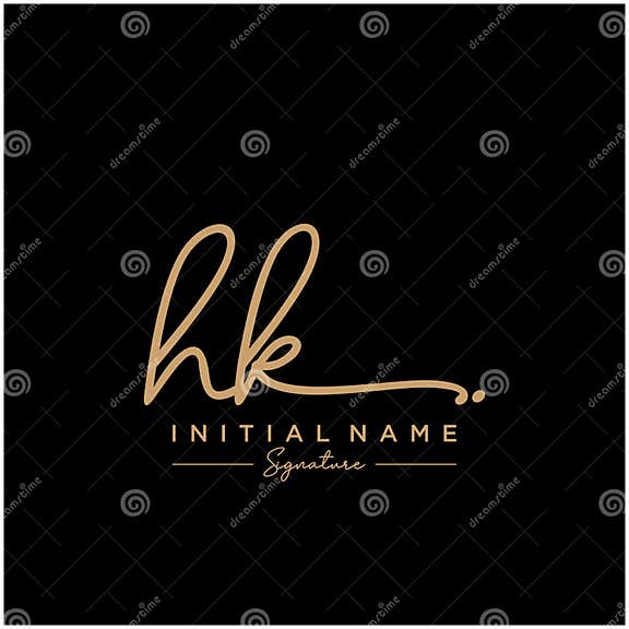 Letter HK Signature Logo Template Vector Stock Vector - Illustration of ...