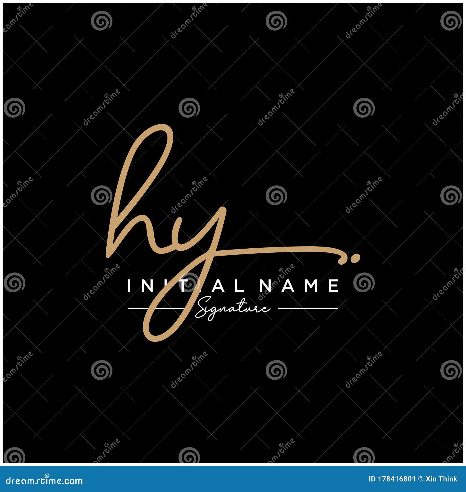 Letter HY Signature Logo Template Vector Stock Vector - Illustration of ...