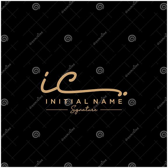 Letter IC Signature Logo Template Vector Stock Vector - Illustration of ...
