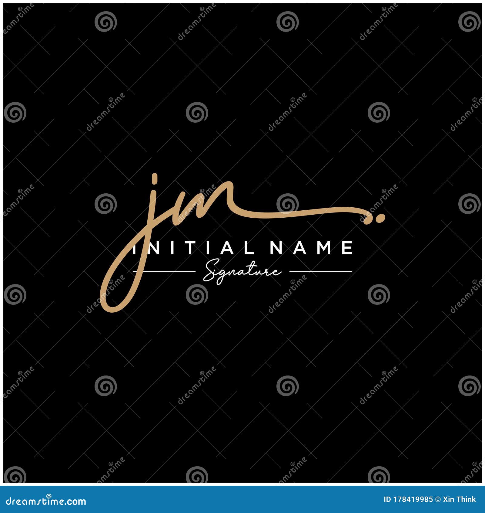 Letter JM Signature Logo Template Vector Stock Vector - Illustration of ...