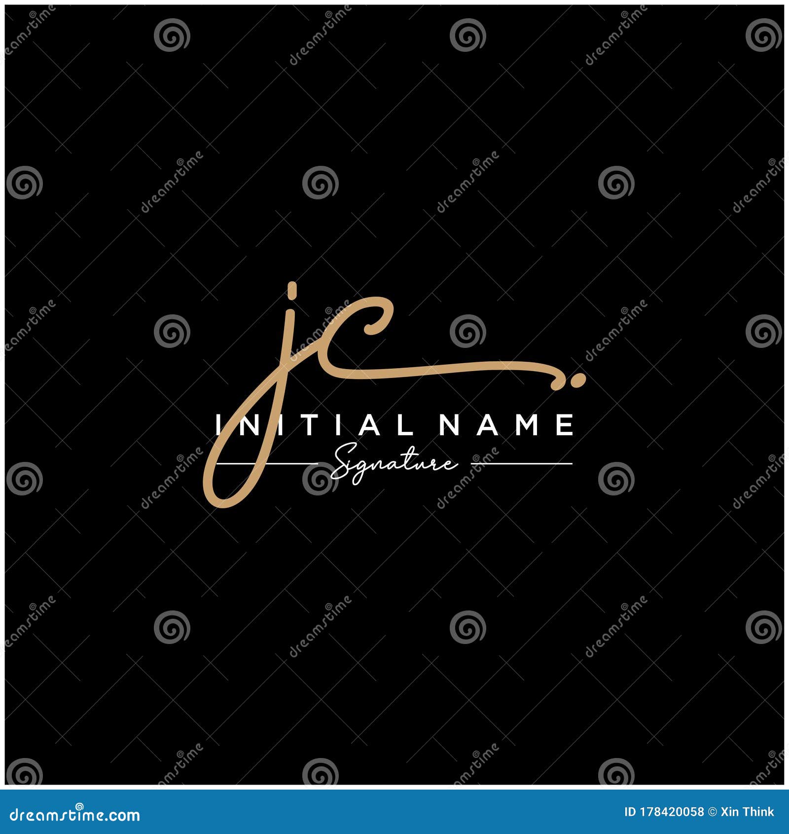Letter JC Signature Logo Template Vector Stock Vector - Illustration of ...