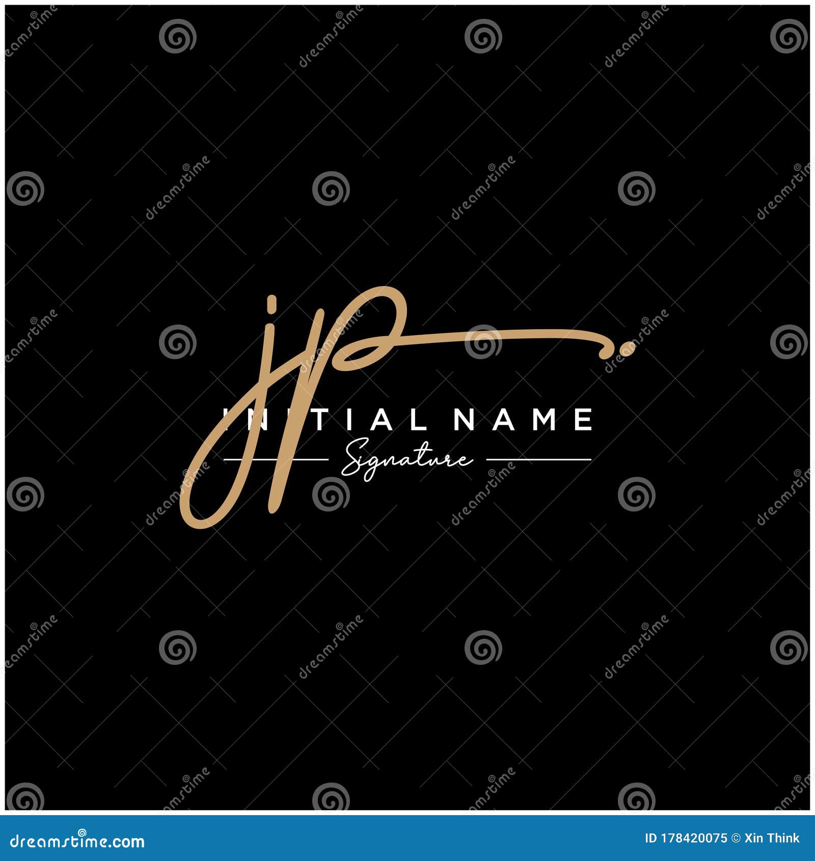 Letter JP Signature Logo Template Vector Stock Vector - Illustration of ...