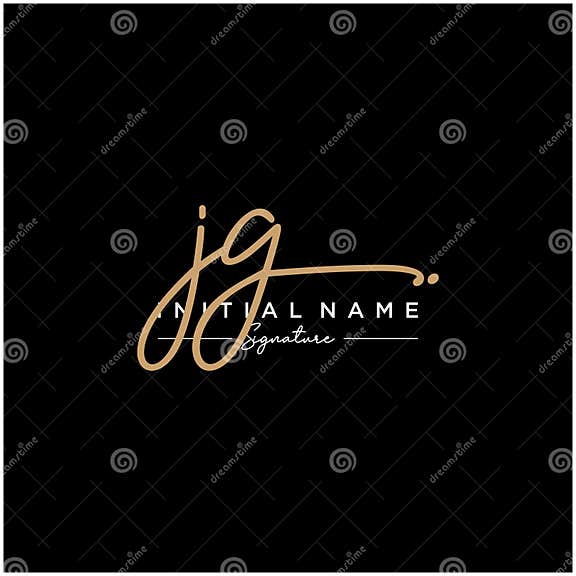 Letter JG Signature Logo Template Vector Stock Vector - Illustration of ...