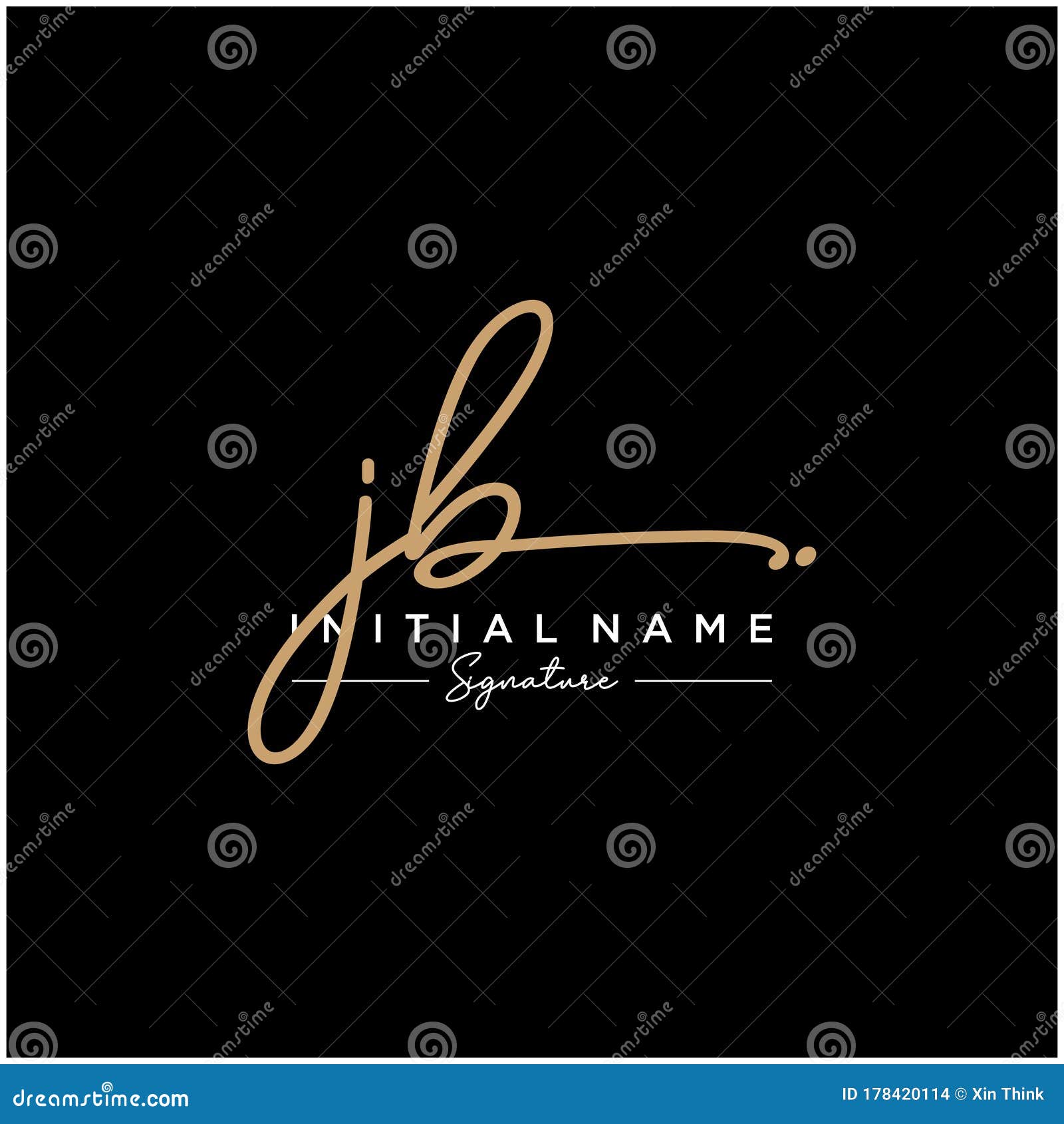 Letter JB Signature Logo Template Vector Stock Vector - Illustration of ...