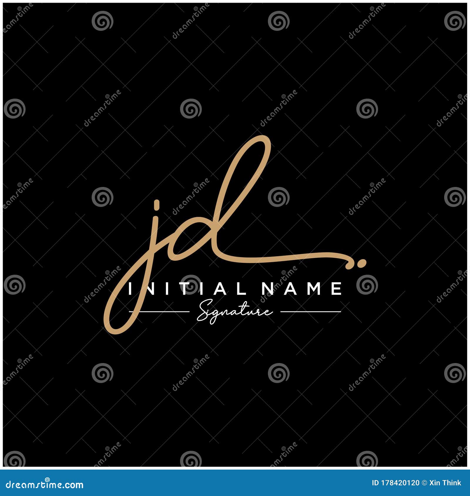 Letter JD Signature Logo Template Vector Stock Vector - Illustration of ...