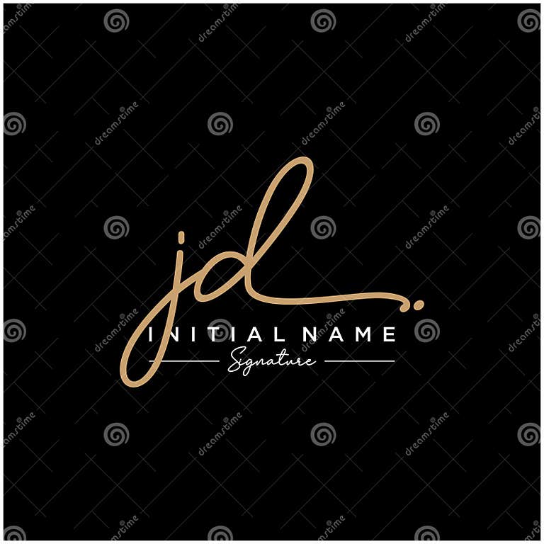 Letter JD Signature Logo Template Vector Stock Vector - Illustration of ...