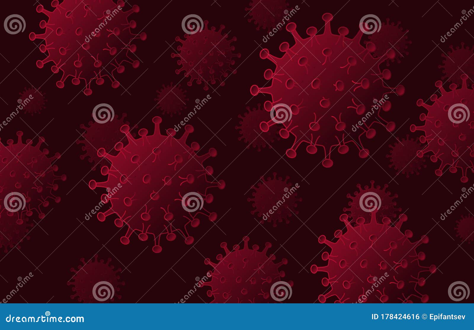 Covid-19 Corona Virus Concept. Virus Wuhan from China. Red Background ...