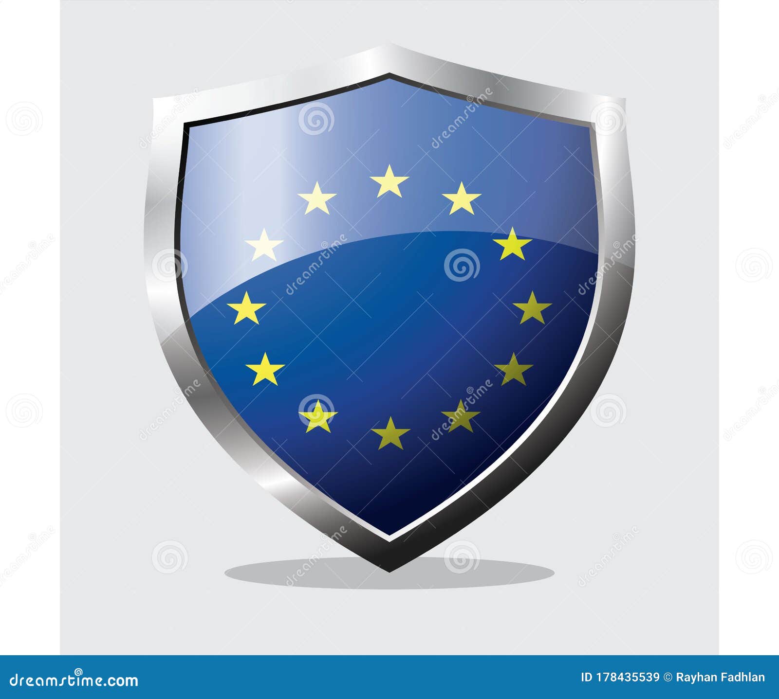 Symbol of the European Union Country Flag Shield Stock Vector ...