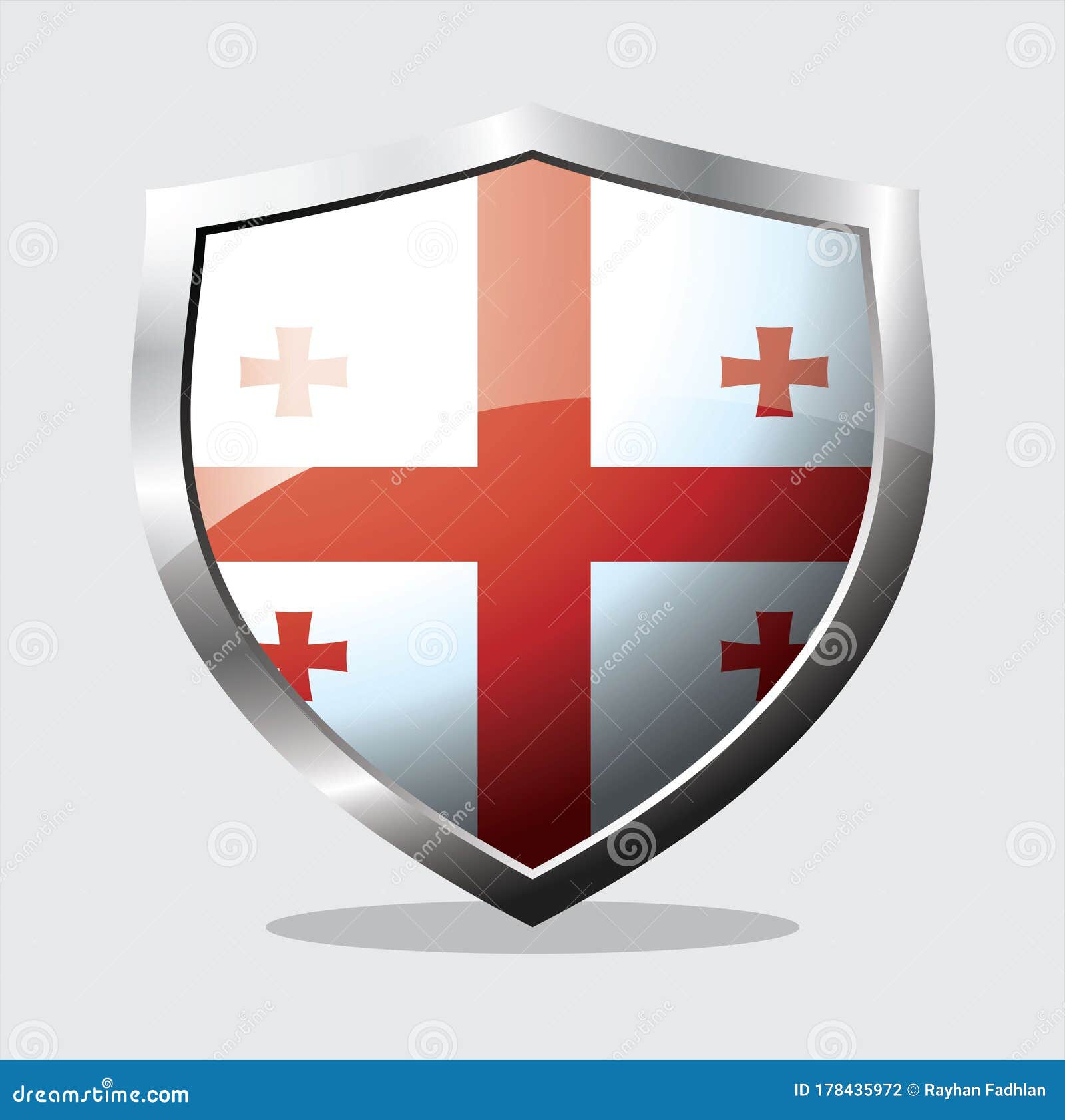 Georgia State Flag Shield Symbol with a White Background Stock Vector ...